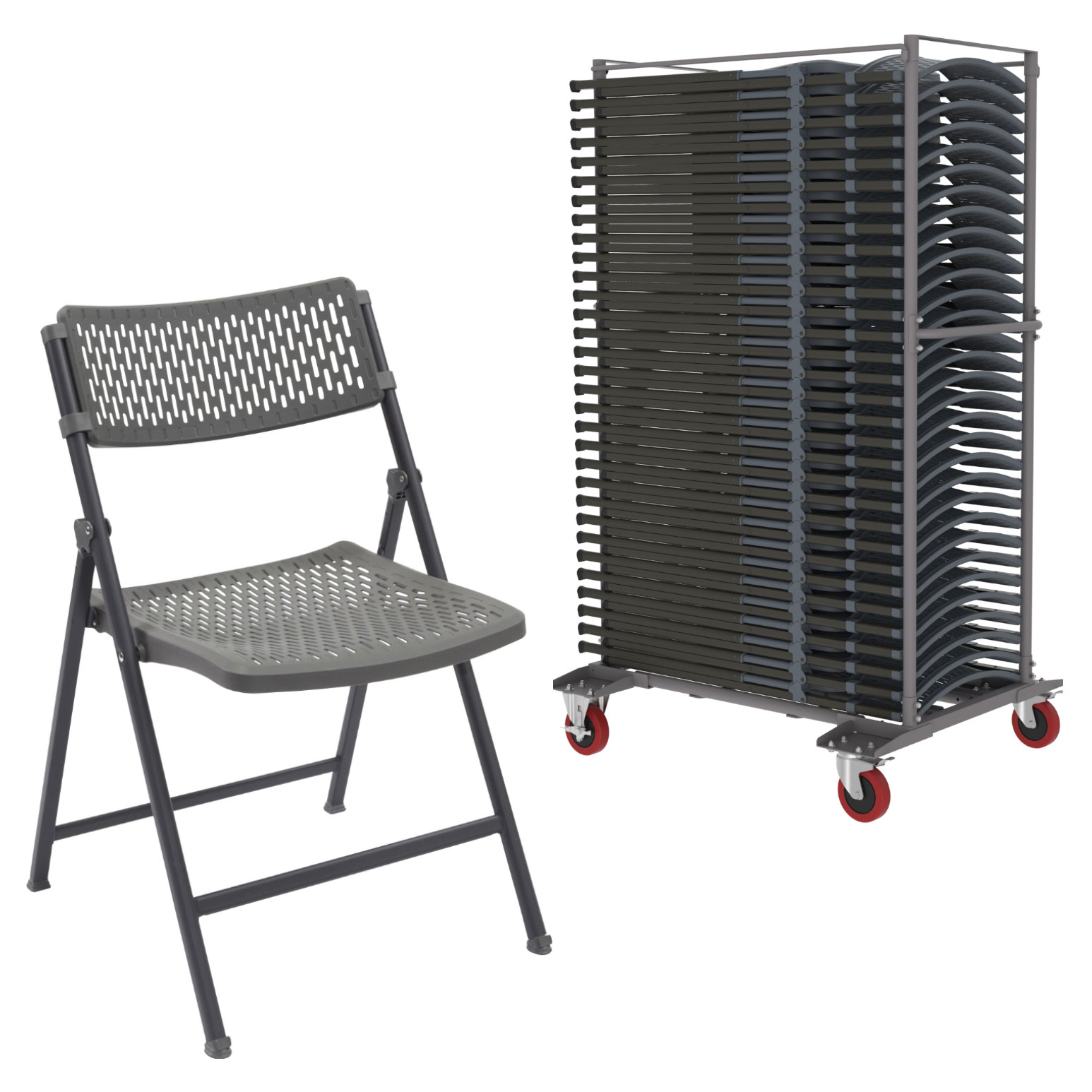 37 Aran Folding Chair + Trolley Bundle Furniture for Churches & Communities