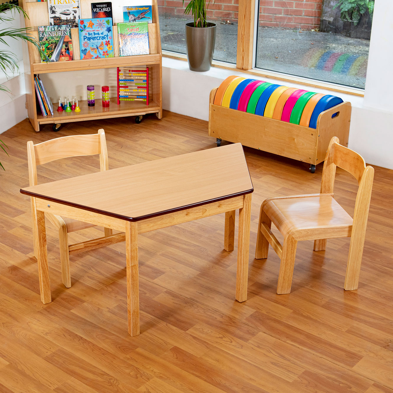 Tuf Class™ Trapezoidal Table - Beech Furniture for Churches & Communities