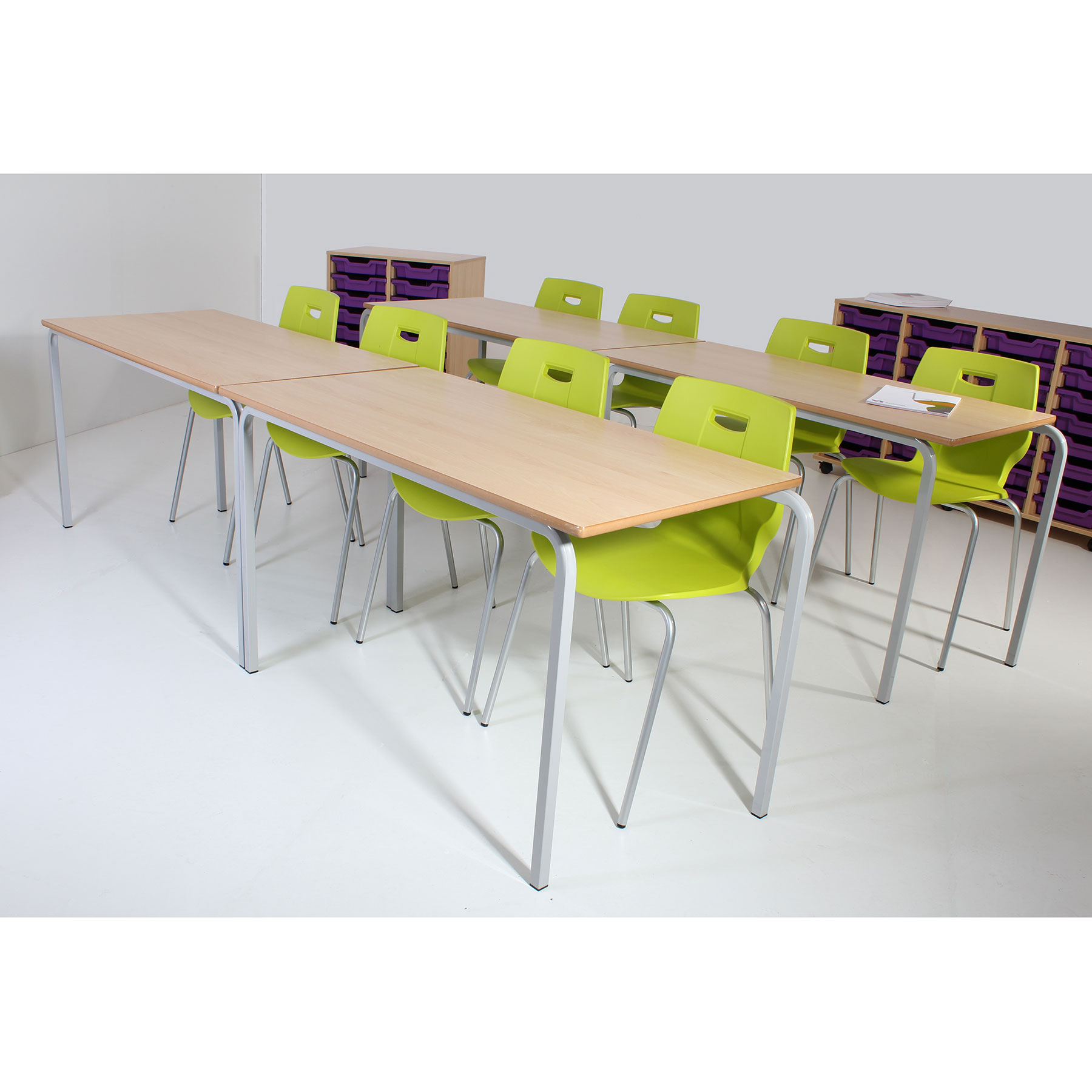 Advanced Slide-Stacking Rectangular Table Furniture for Churches & Communities