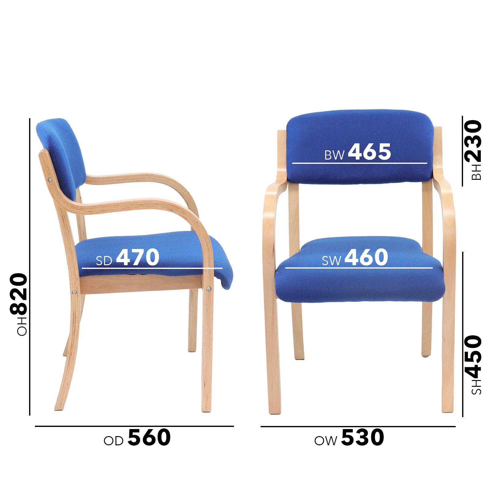 Prague Wooden Conference Armchair Furniture for Churches & Communities